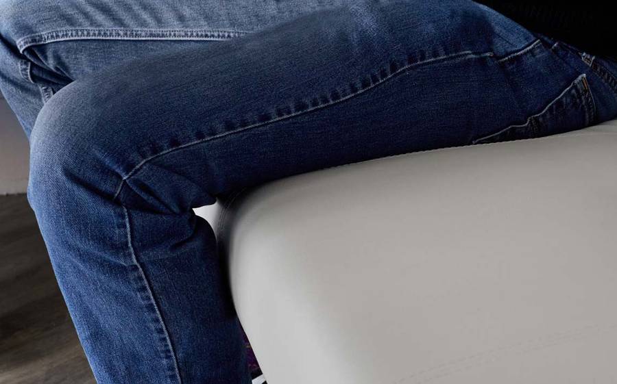 Loop 3 Seater Bench Light Grey Without Backrest | Danetti