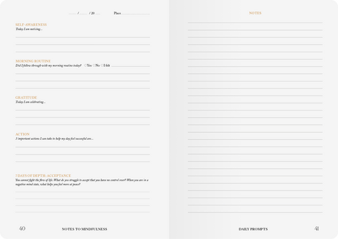 Notes to Mindfulness Journal | Intelligent Change x Chelsea Kauai