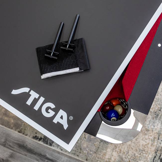 STIGA 4-Piece Table Tennis Conversion Top, Grey - Transform Your Pool ...