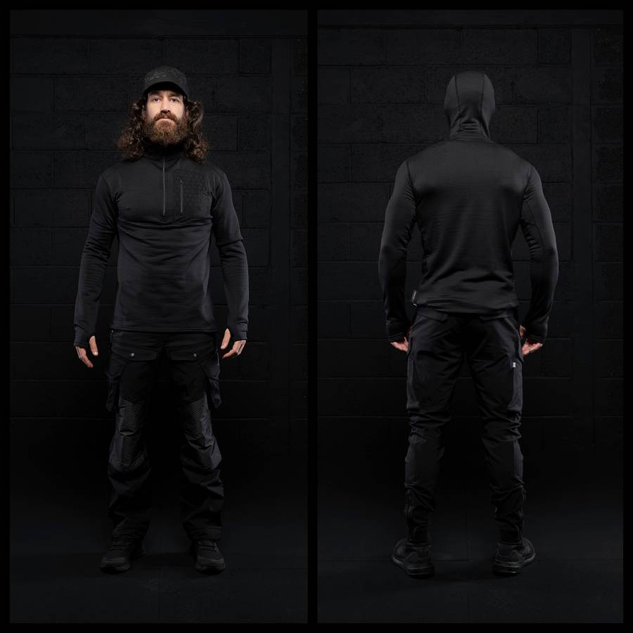 SIEGE HOODED BASE LAYER | Hiking Thermal Compression Top Hoody – ThruDark
