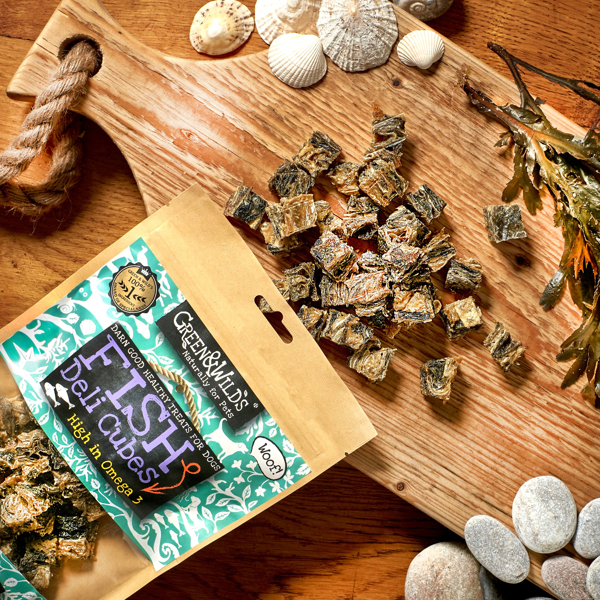 Fish Deli Cubes, 75g – Green and Wilds - Retail