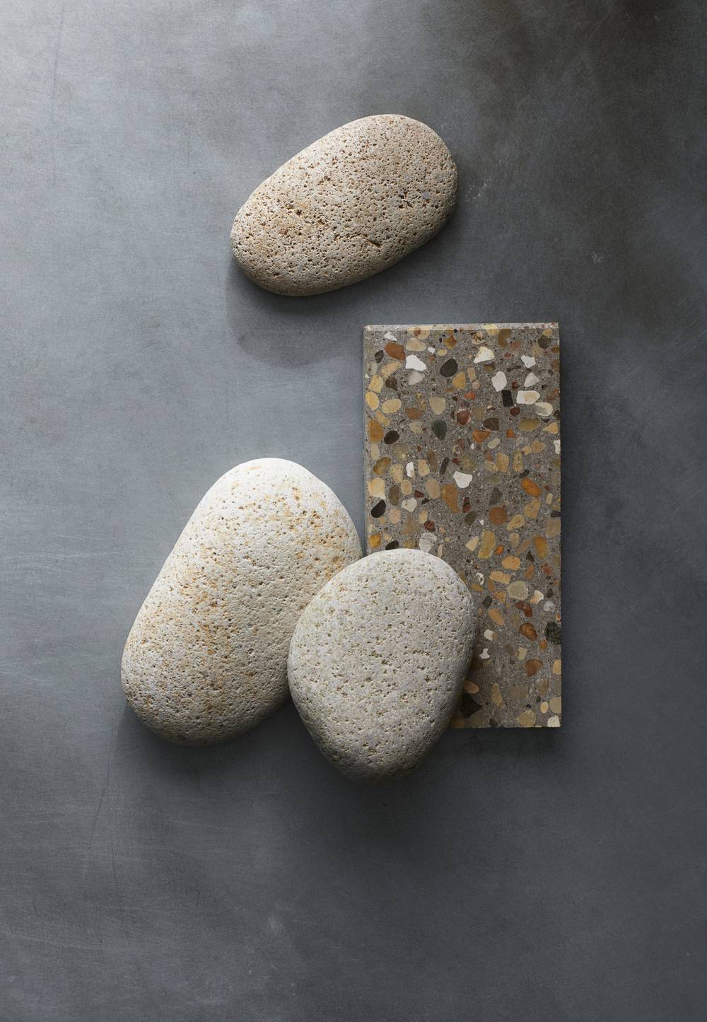 clé tile | forage terrazzo | cement | metal | rectangle 12x24