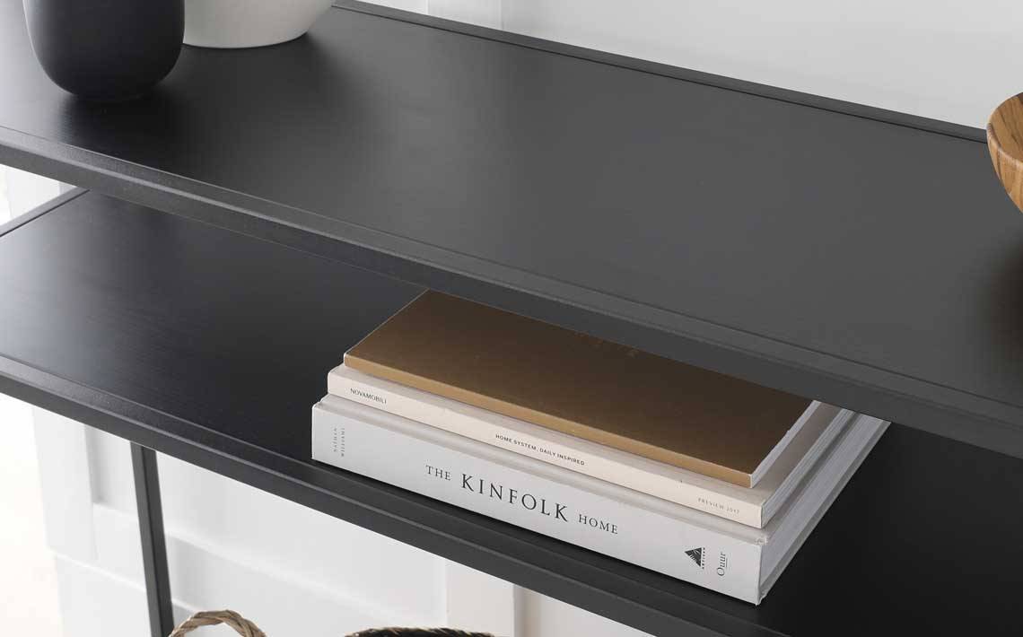 Finley Black Metal Console Table by Danetti