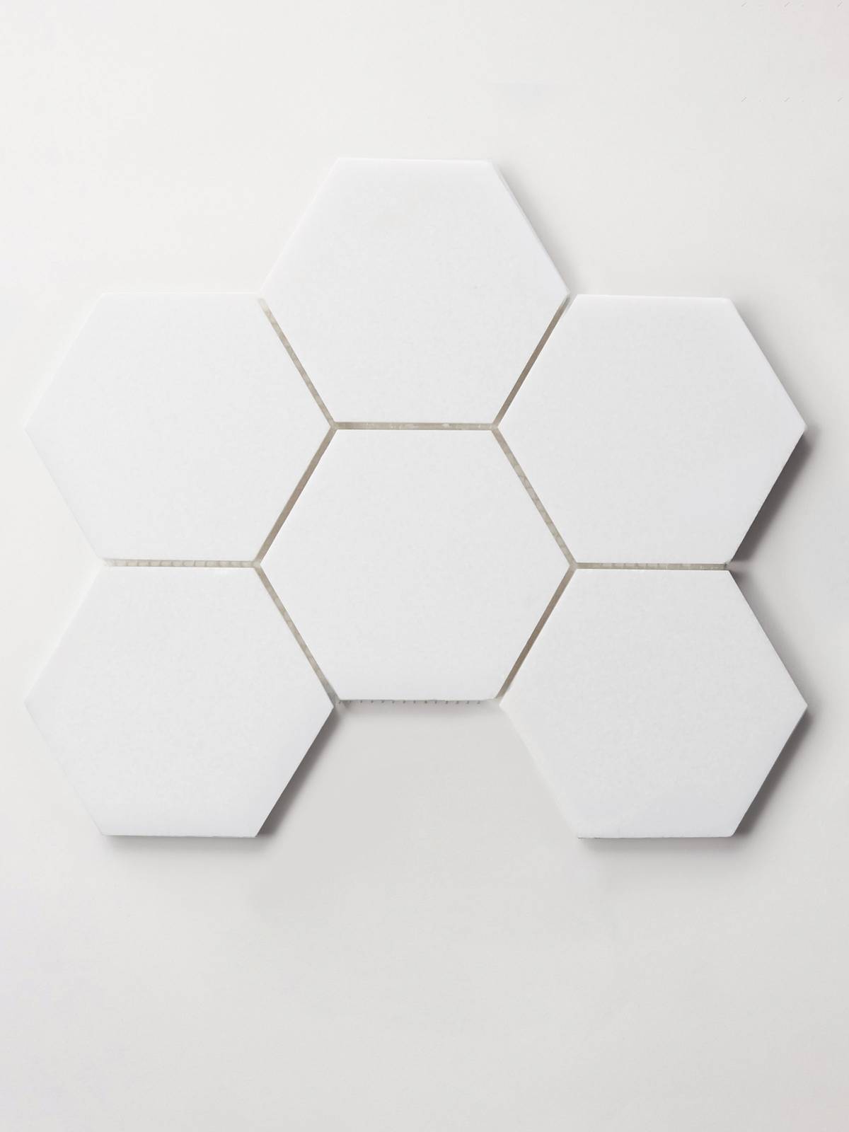 clé tile | thassos | white stone | six hex sheet