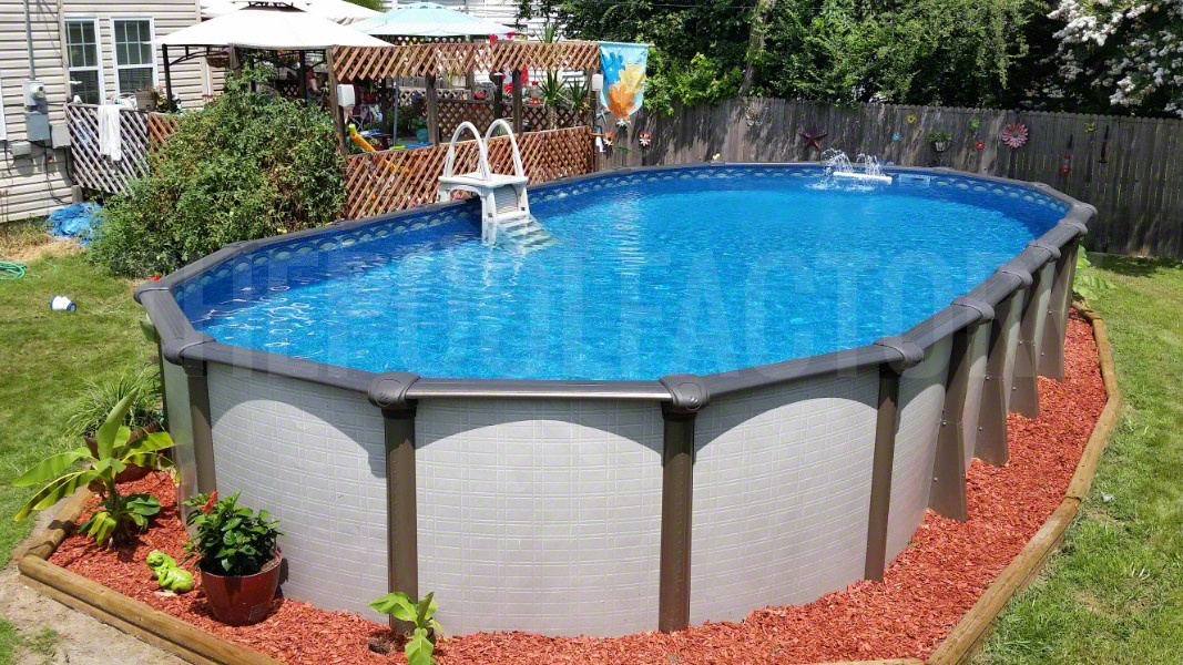 12'x20'x54" Melenia Oval Swimming Pool – The Pool Factory