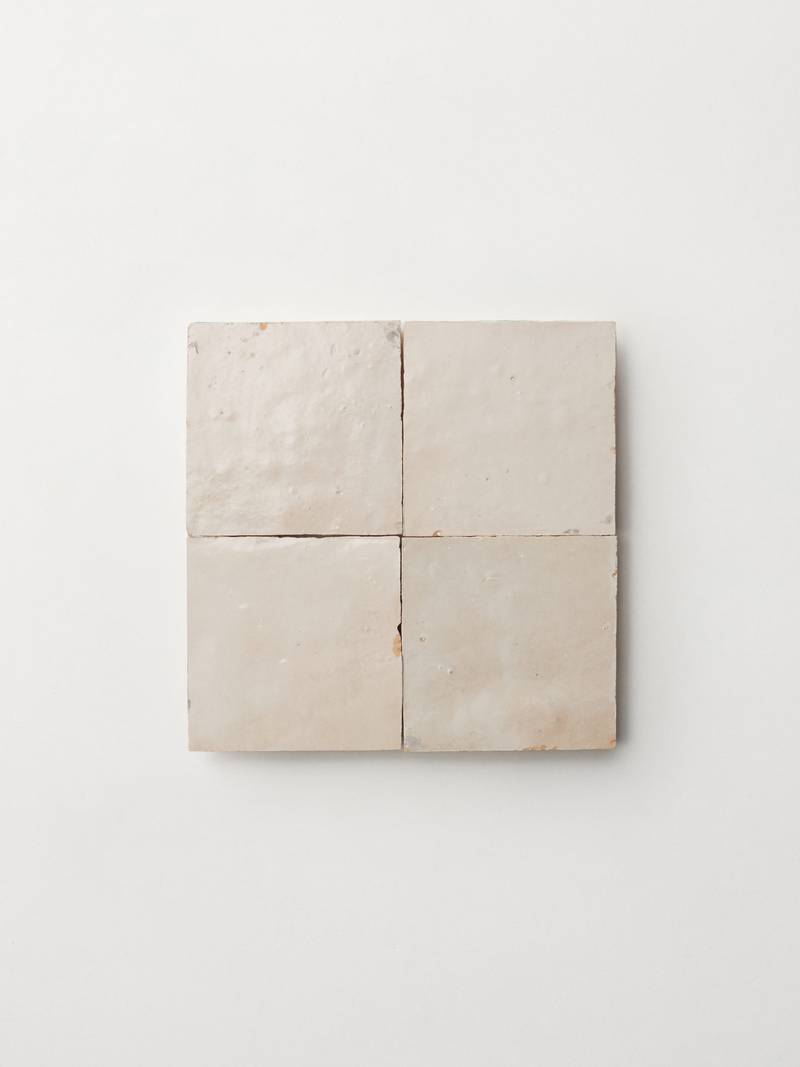 zellige tile | warm neutral | parched vellum 4" square | clé – clé tile