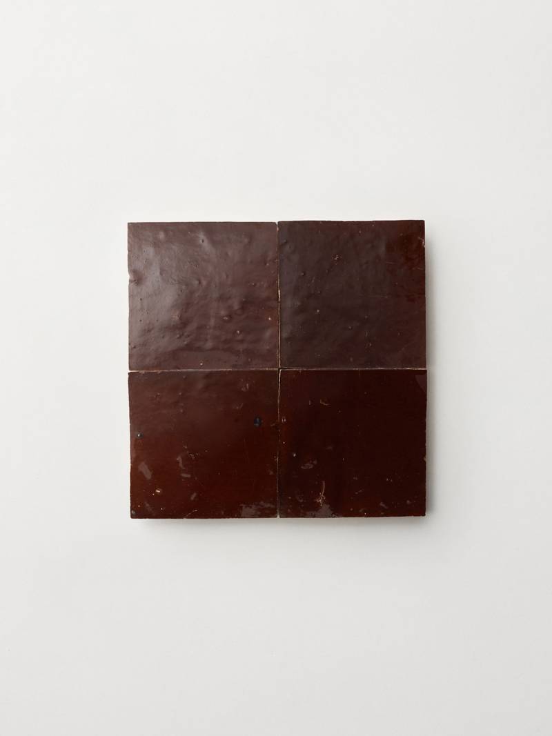 zellige tiles | moroccan | argan brown 4" square | clé – clé tile