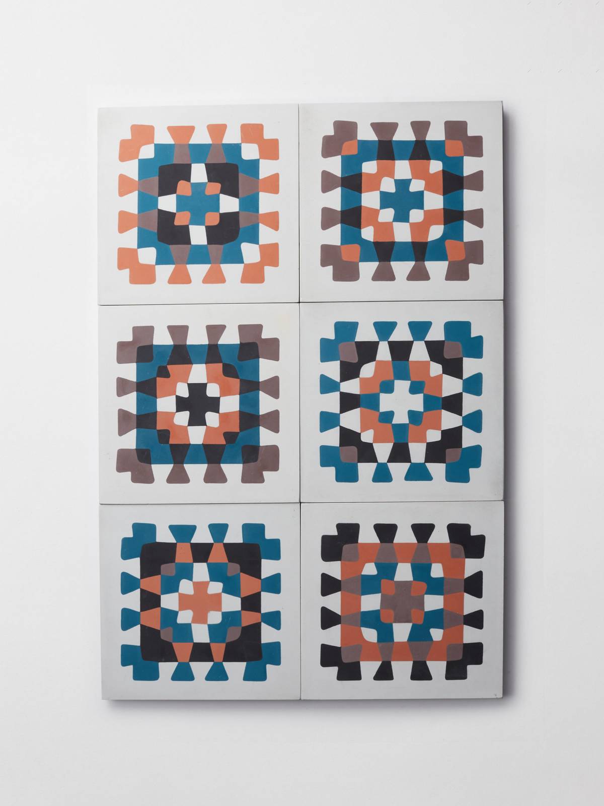 clé tile | pattern cement | granny squares | white (bundle)