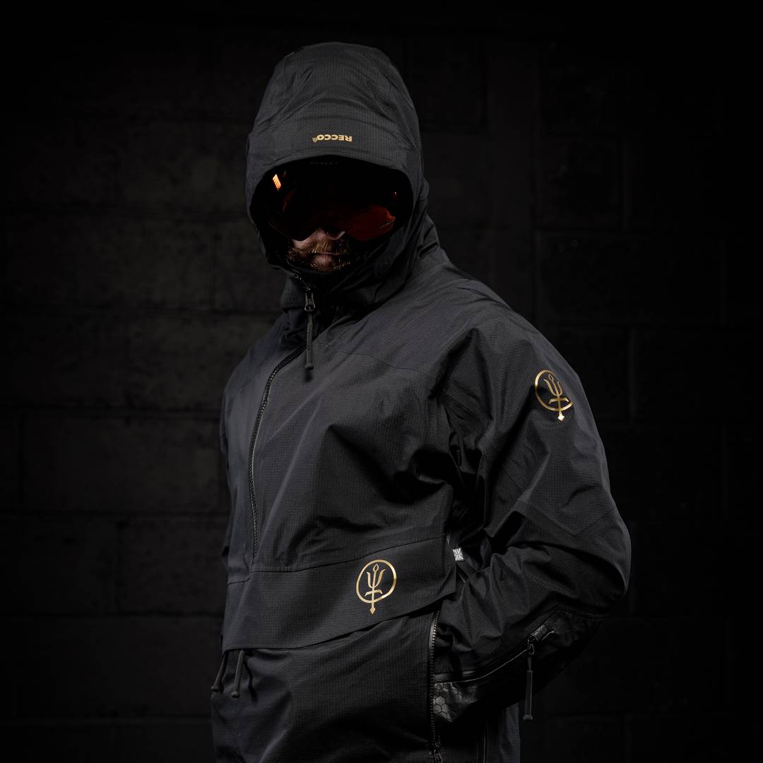 Rōnin Shuraken Half Zip Snow Jacket | Black Alpine Sports Coat#N#– ThruDark