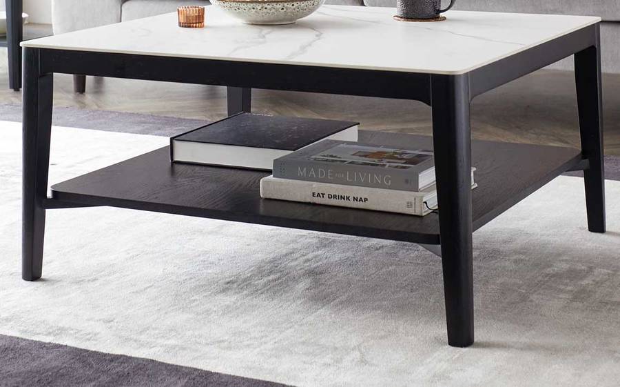 Banks Ceramic Marble Coffee Table by Danetti