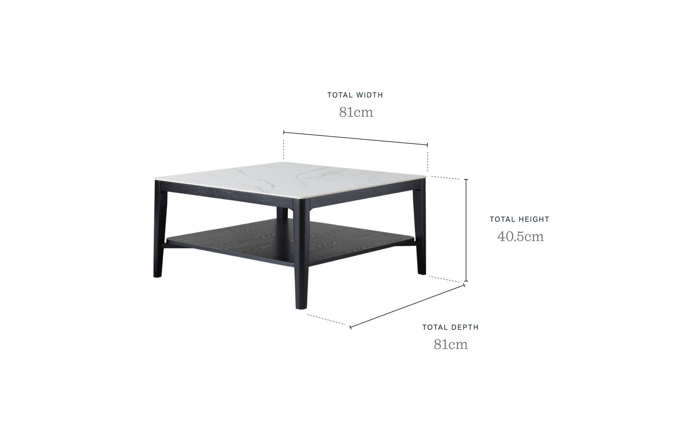 Banks Ceramic Marble Coffee Table by Danetti