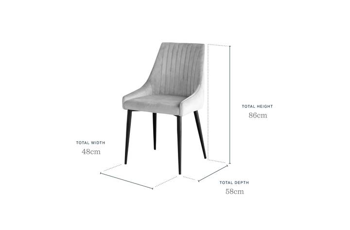 Blakely Champagne Velvet Dining Chair by Danetti