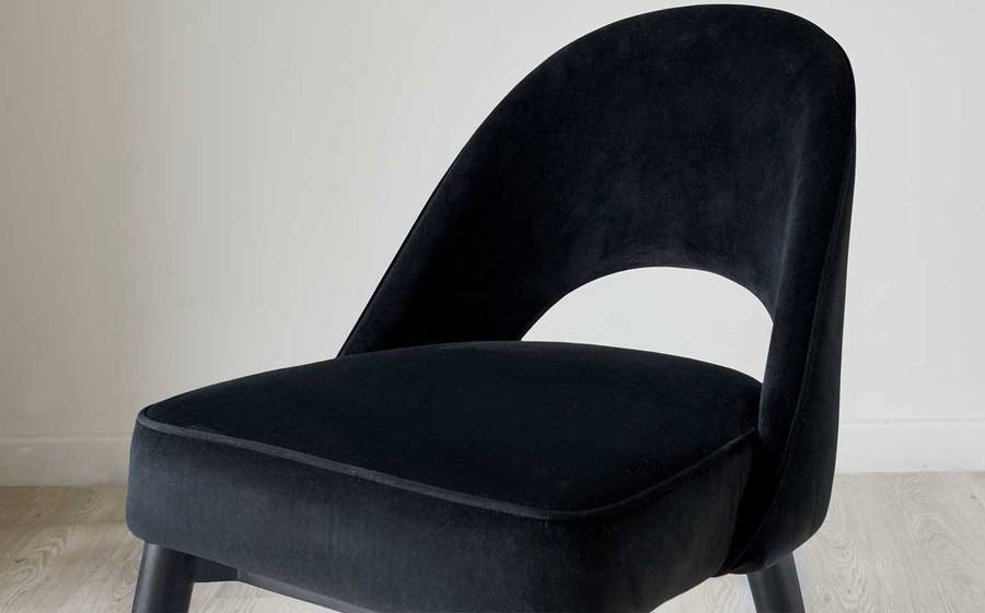 Clover Black Velvet Dining Chair by Danetti