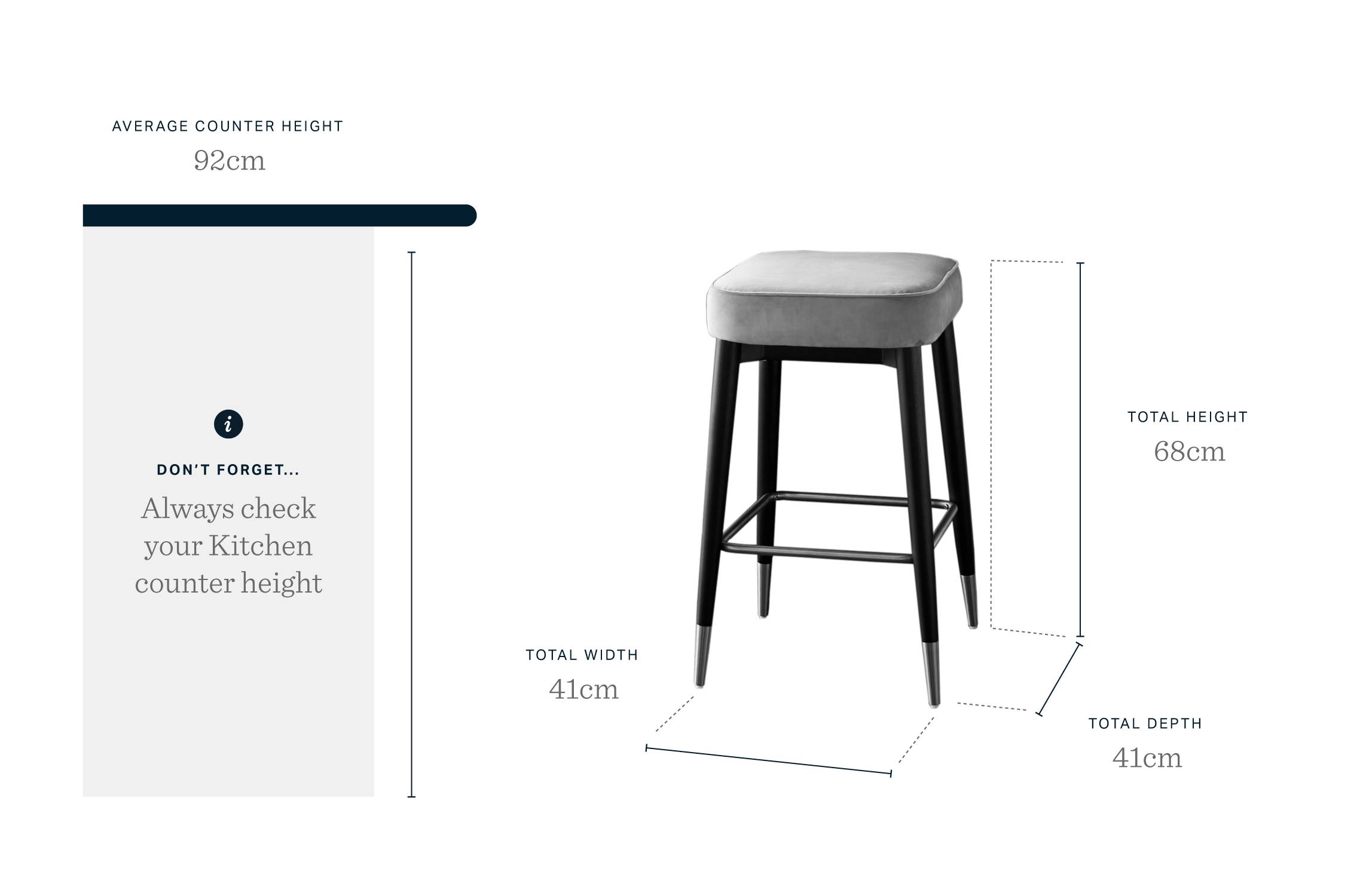 Clover Champagne Velvet Backless Bar Stool by Danetti