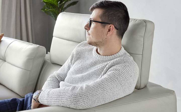 Colton Leather Left Hand Corner Chaise by Danetti