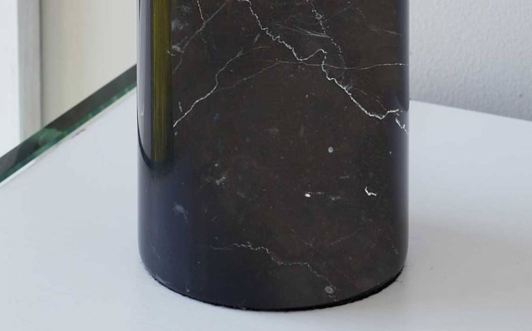 Louis Black Marble Shaded Table Lamp by Danetti