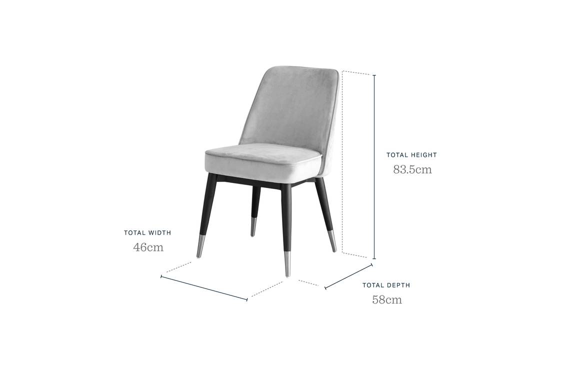 Mae Quilted Velvet Dining Chair in Rust by Danetti