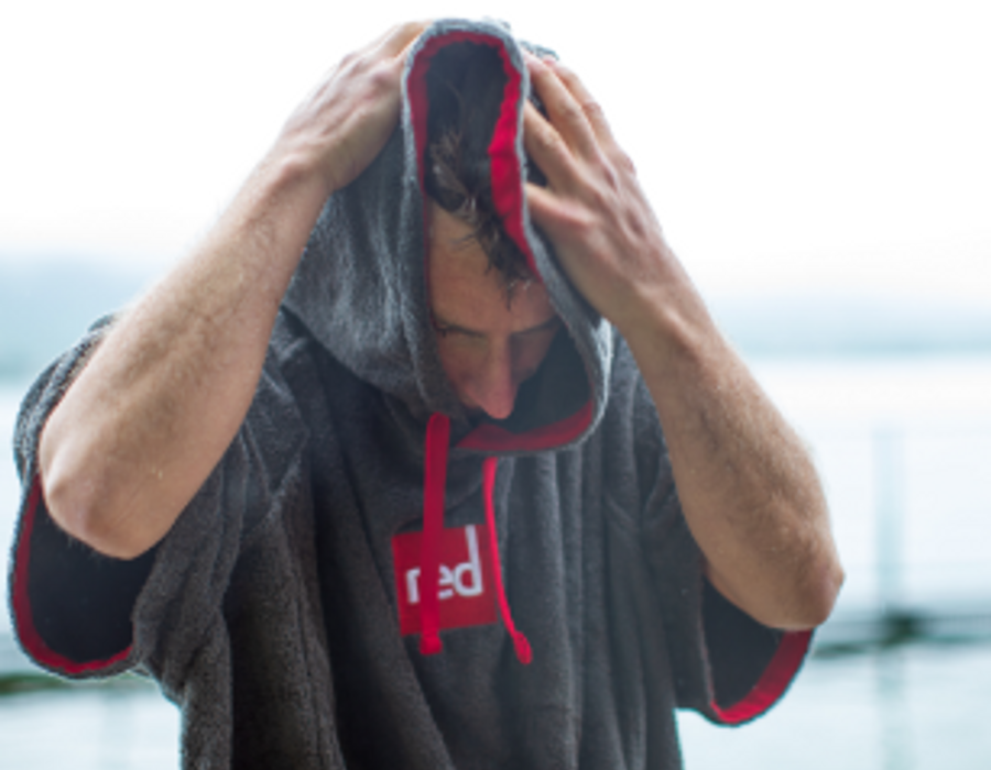 Men's Adult Hooded Towel Robe - Grey