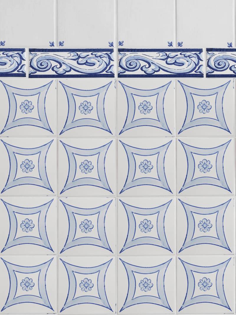 blue painted tile backsplash texture ceramic majolica delft – clé tile