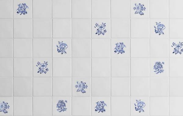 blue white tile painted flower porcelain delft backsplash – clé tile