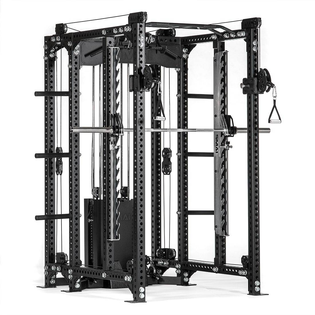 All in 1 Trainer - Power Rack, Cable Trainer & Smith Machine – SMAI USA