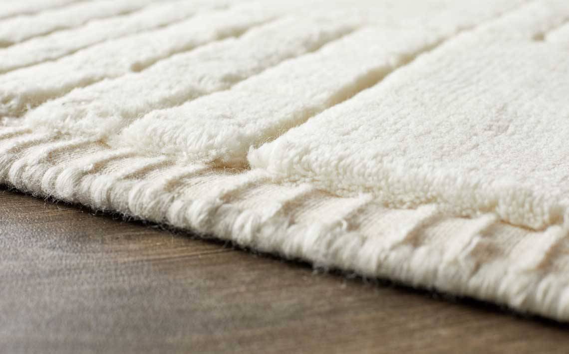 Mosaic Large Sculpted Wool Rug Cream – Danetti