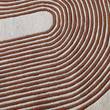Abstract Lines Medium Sculpted Wool Rug Rust and Cream – Danetti