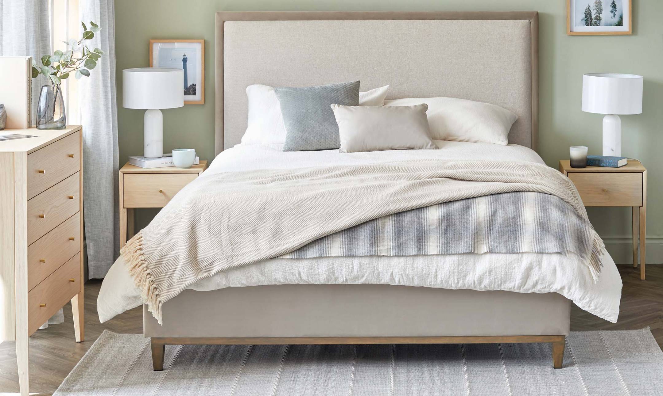 Monica Natural Champagne King Size Ottoman Storage Bed – Danetti