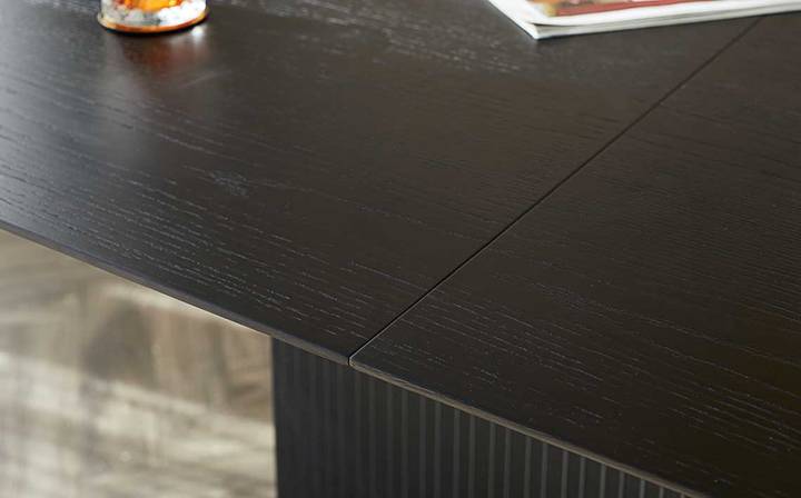 Kai Black Oak Extending 6 to 8 Seater Dining Table – Danetti