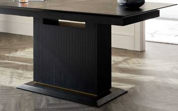 Kai Black Oak Extending 6 to 8 Seater Dining Table – Danetti