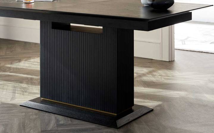 Kai Black Oak Extending 6 to 8 Seater Dining Table – Danetti
