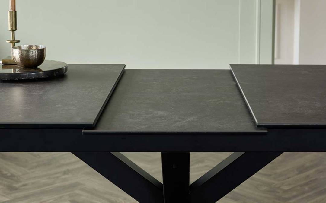 Riley Dark Grey Ceramic Extending 8 to 10 Seater Dining Table – Danetti