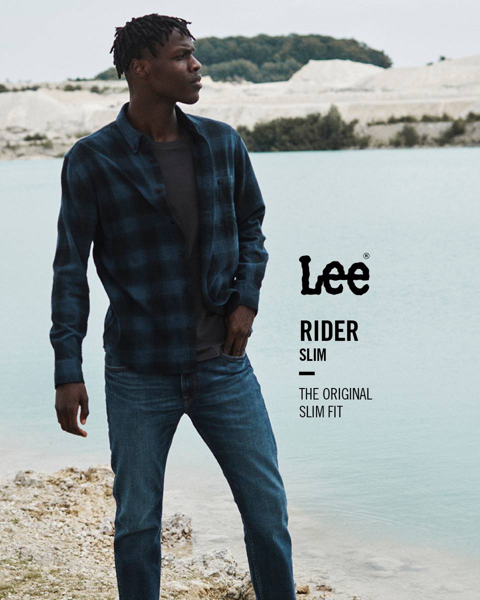 Lee Rider Slim Fit Mens Jeans - Worn In Shadow – JEANSTORE