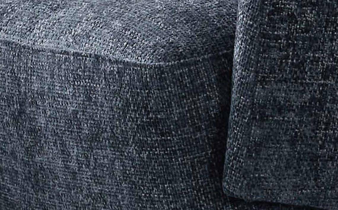 Henry Dark Blue Chunky Weave Swivel Love Seat – Danetti