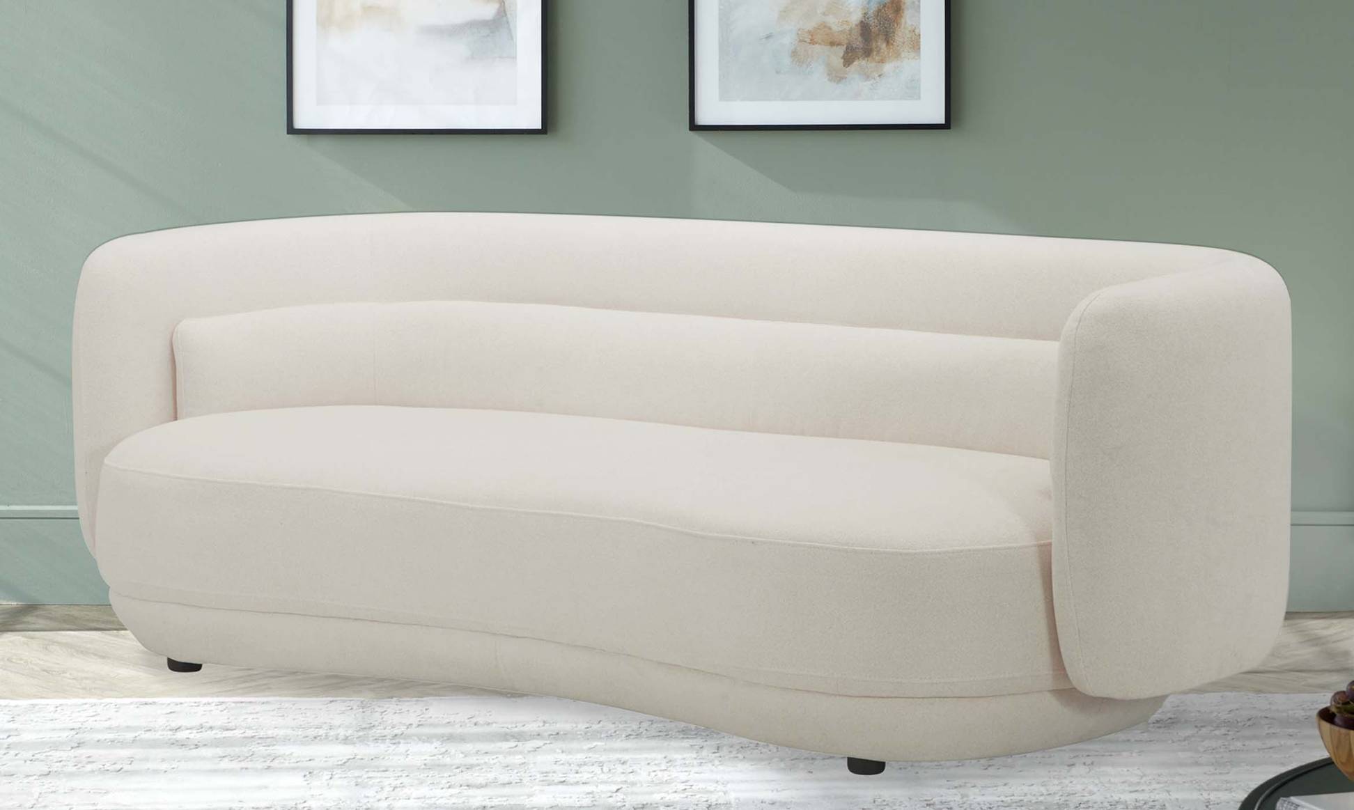 Henry Ivory Boucle 3 Seater Sofa – Danetti