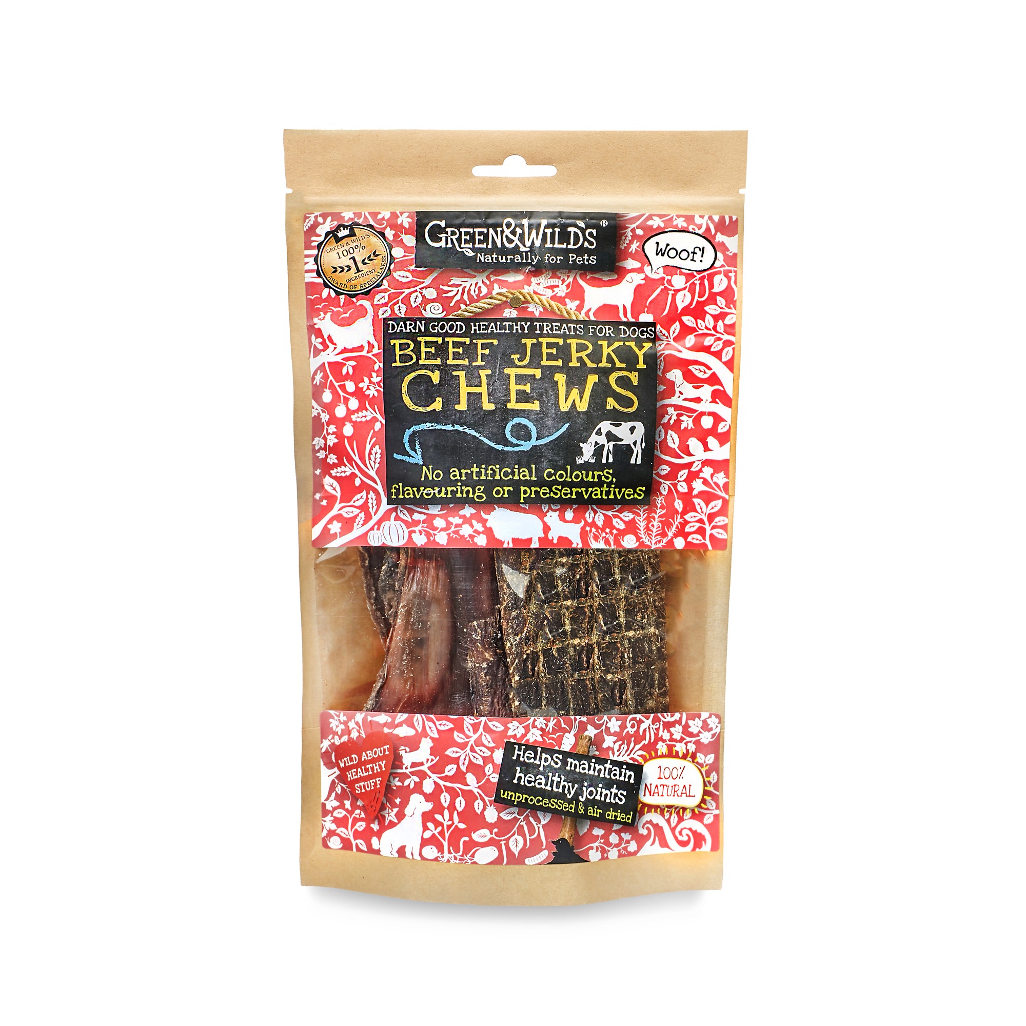 Beef Jerky Chews, 100g – Green and Wilds - Trade