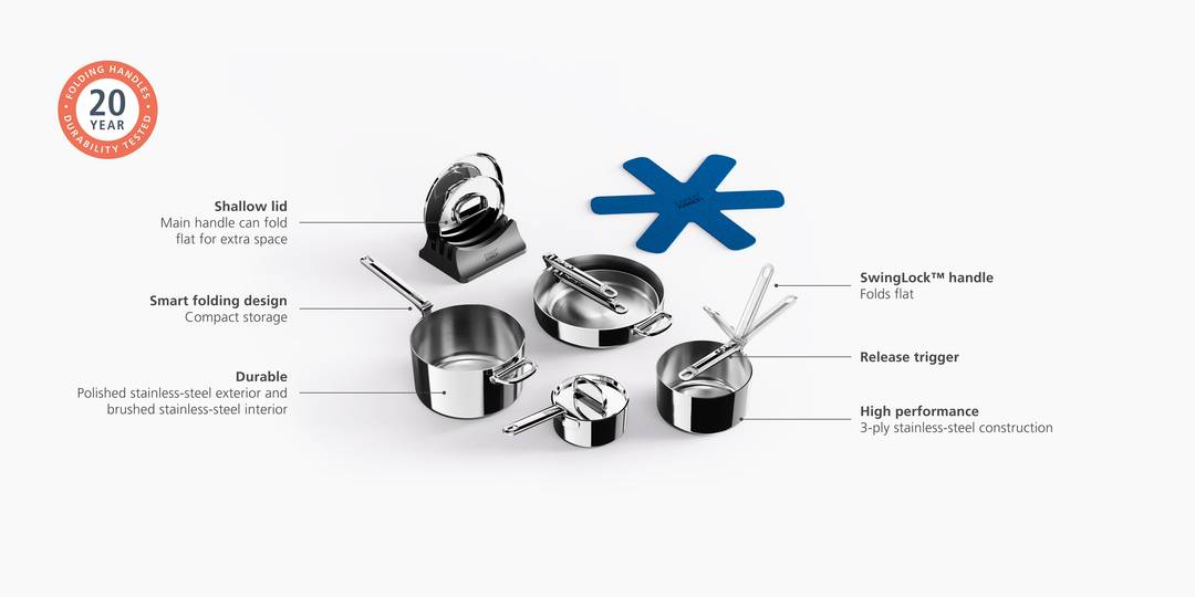 8-piece Stainless Steel Cookware Set | Joseph Joseph US
