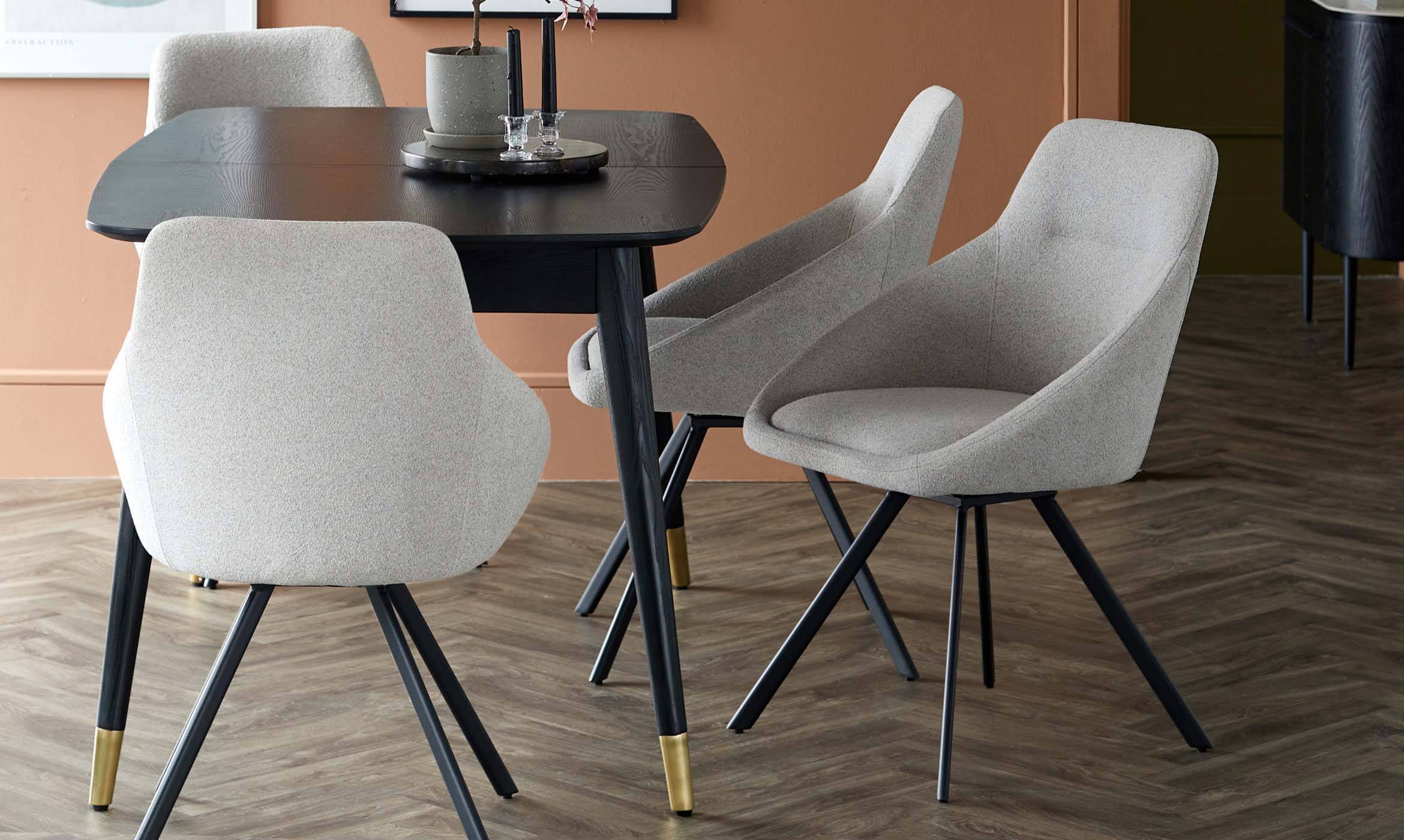 Cleo grey boucle swivel chair – Danetti