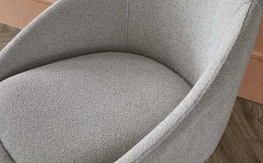 Cleo grey boucle swivel chair – Danetti