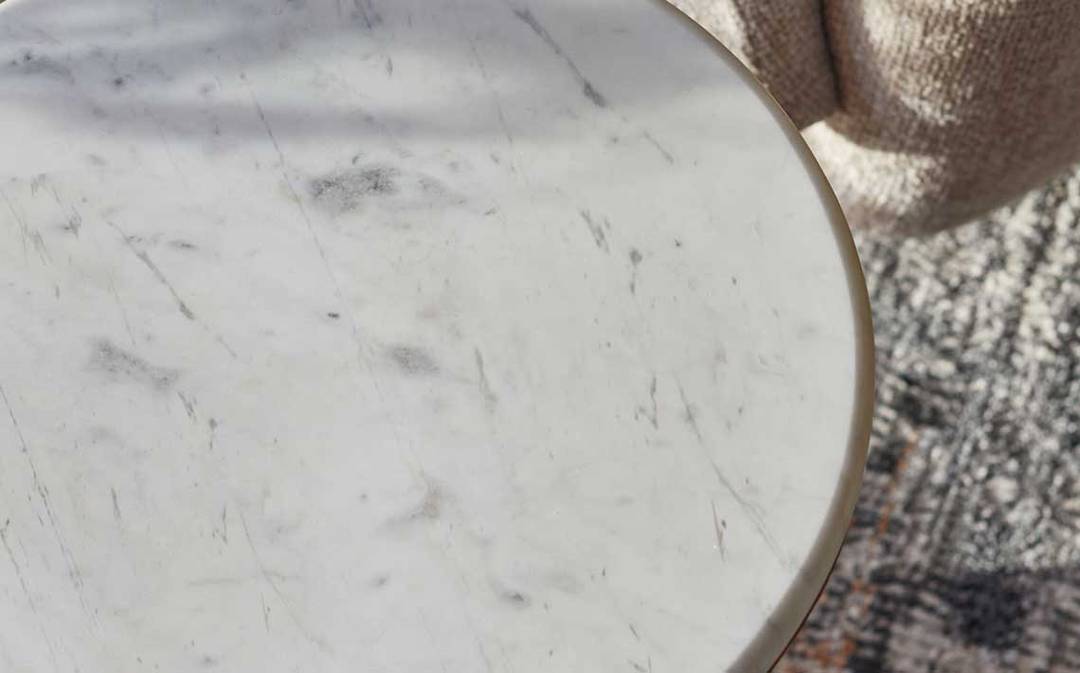 Cara light mango wood marble top coffee table – Danetti
