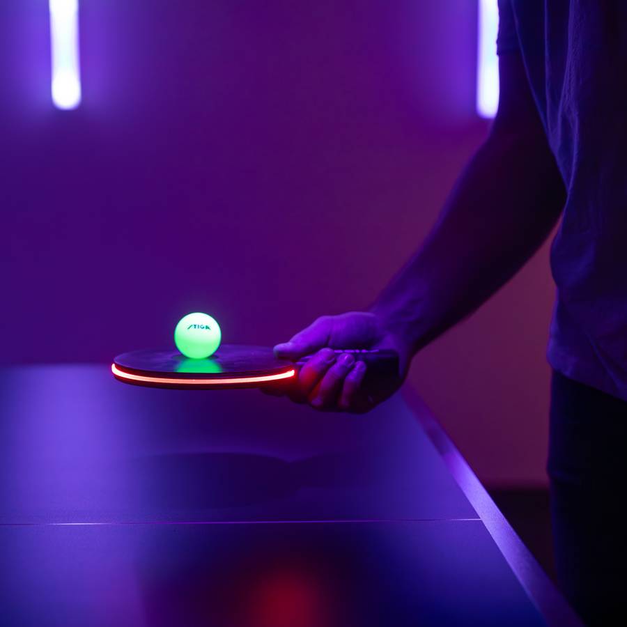 STIGA Prism LED Ping Pong Paddle - 5 LED Color Cycles - Red, Blue ...