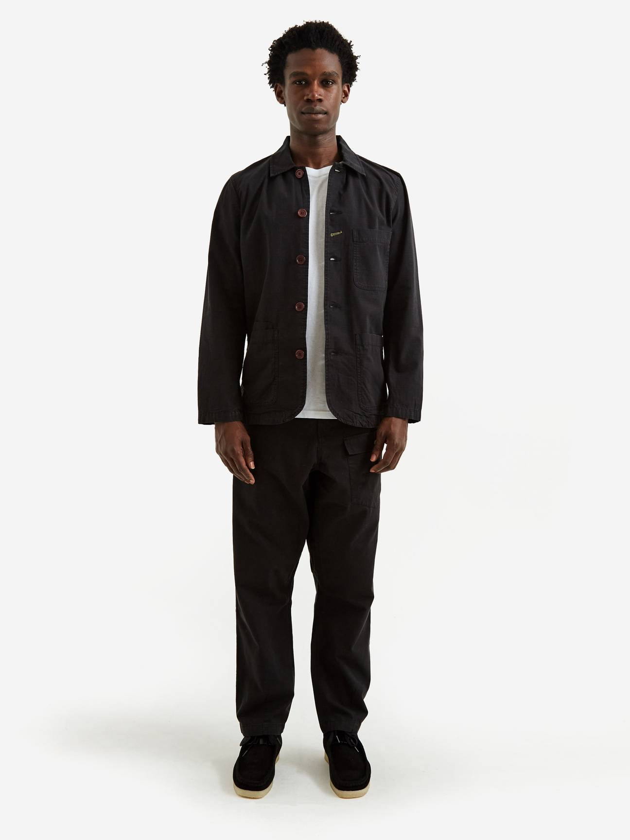 Universal Works Bakers Jacket - Black – Goodhood
