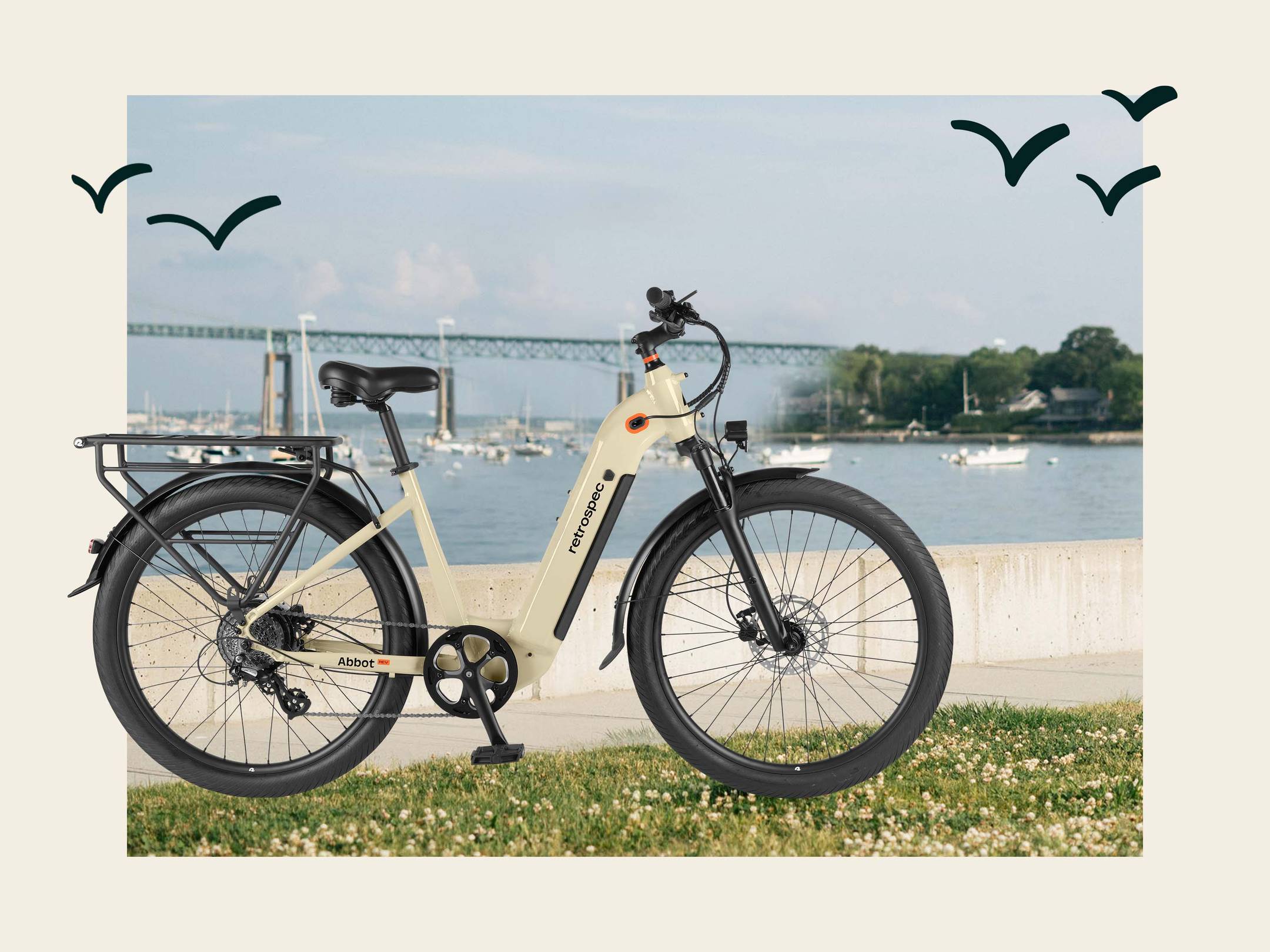 Abbot Rev Electric Bike - Step Through | Retrospec