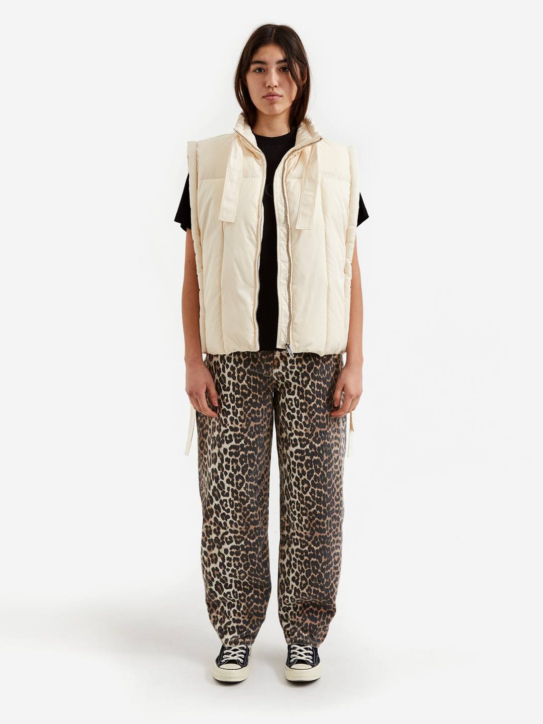 Ganni Shiny Puff Oversized Vest - Buttercream – Goodhood