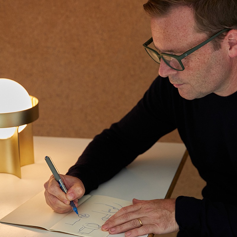 Loop Table Lamp in Gold + Sphere IV | John Tree for Tala | Table Lamps ...