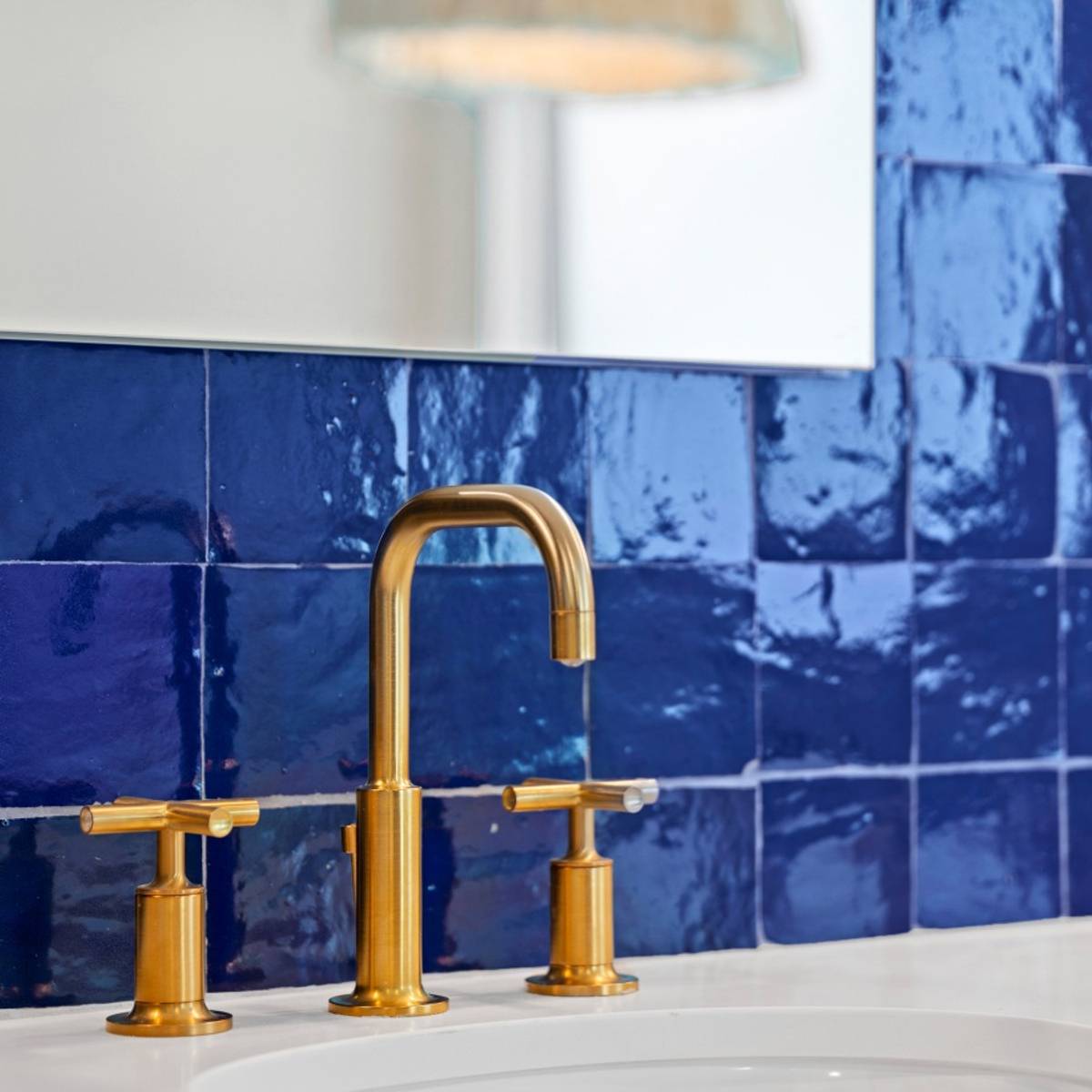 zellige tiles | ancient sea dark blue 4" square – clé tile