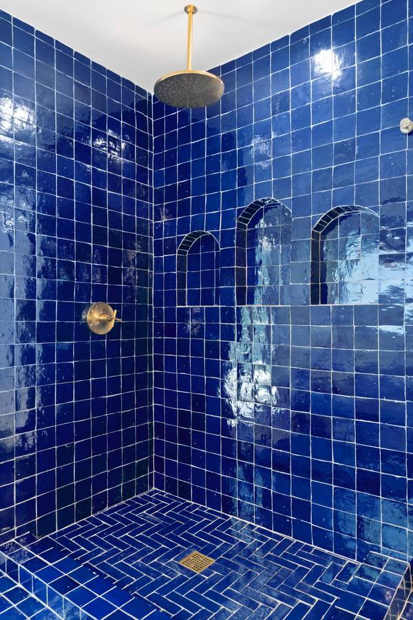 zellige tiles | ancient sea dark blue 4" square – clé tile