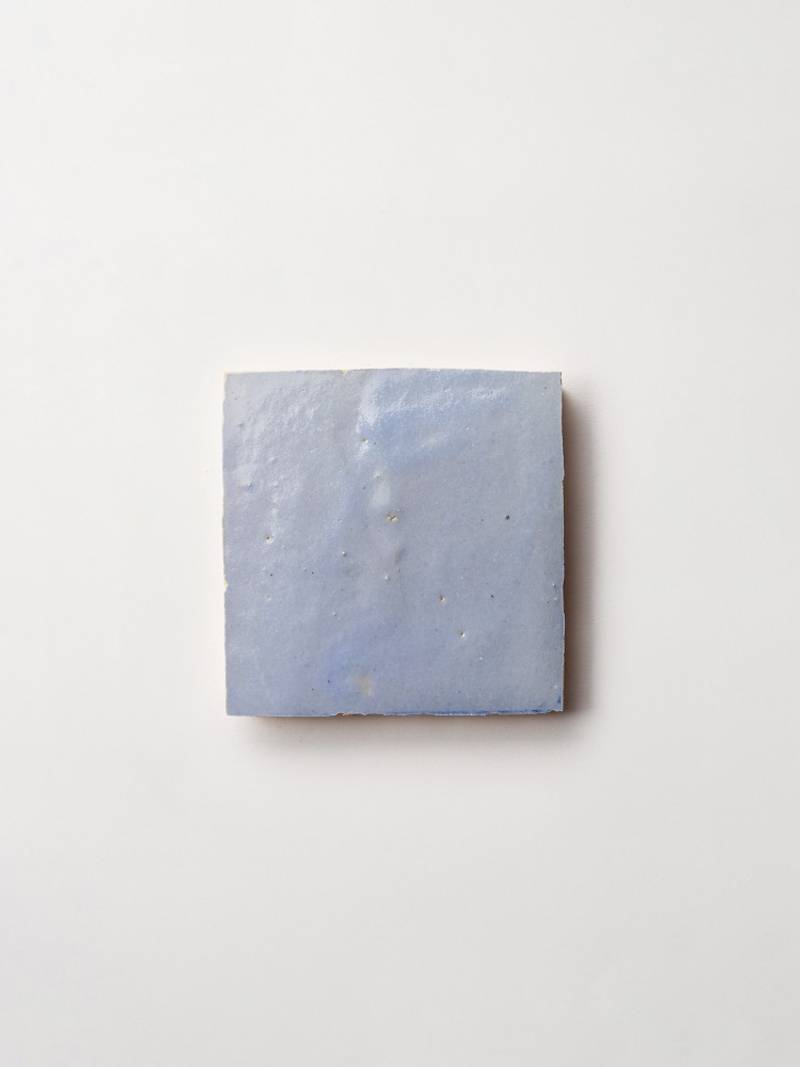 zellige tiles | sky bloom soft blue 4" square | clé – clé tile