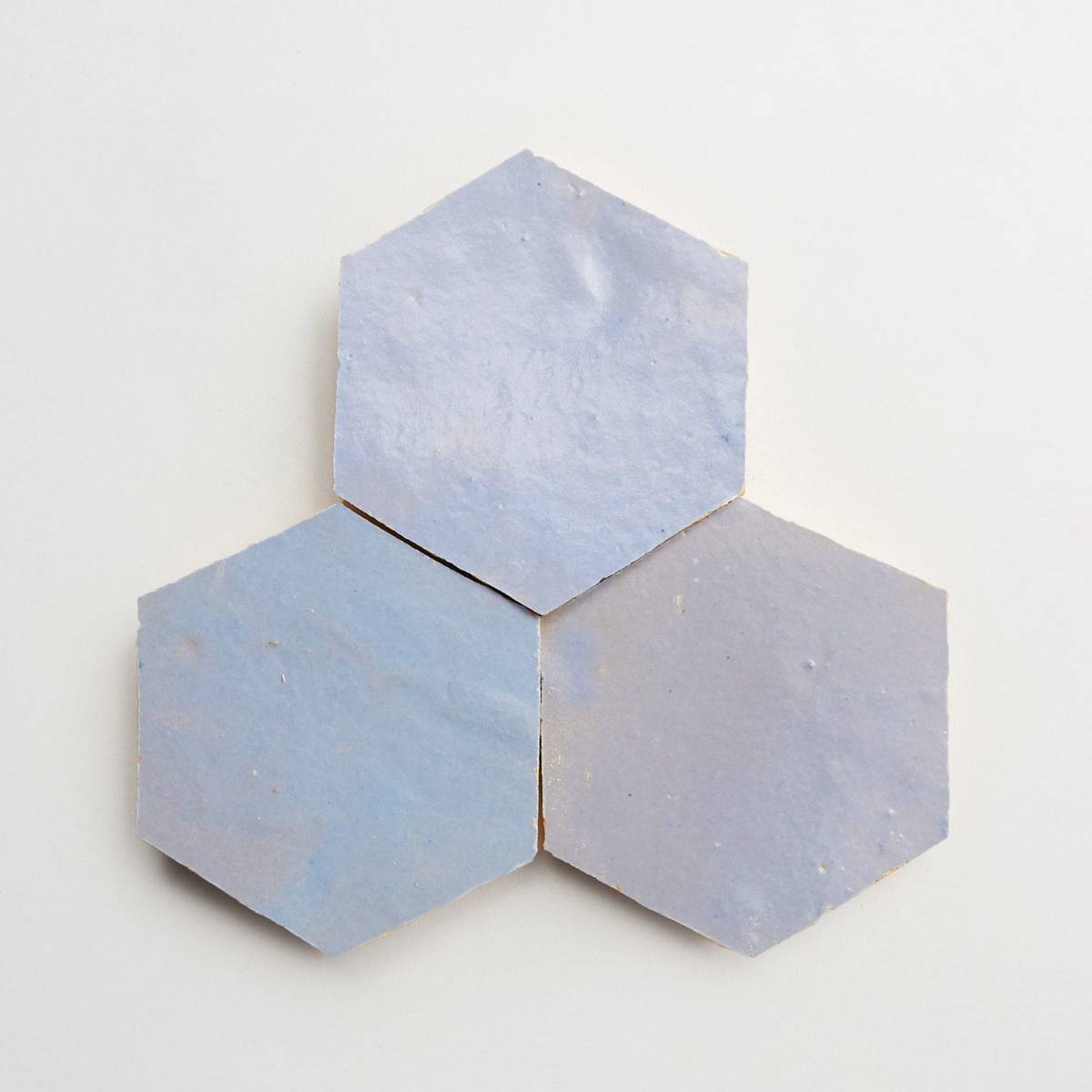 zellige tile | light blue | sky bloom hexagon | clé – clé tile