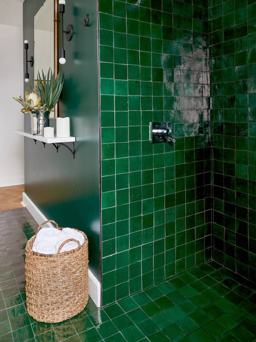 zellige tile | secret lagoon deep green 4" square | clé – clé tile